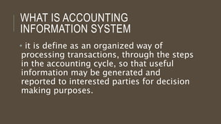 accounting information system | PPTX
