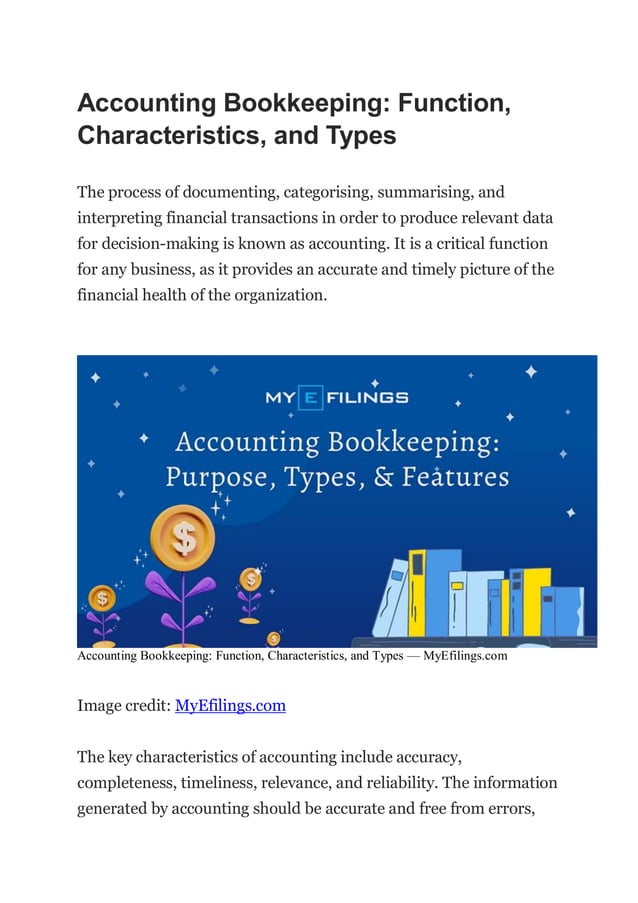Accounting Bookkeeping.pdf | Business Accounting & Finance | Business