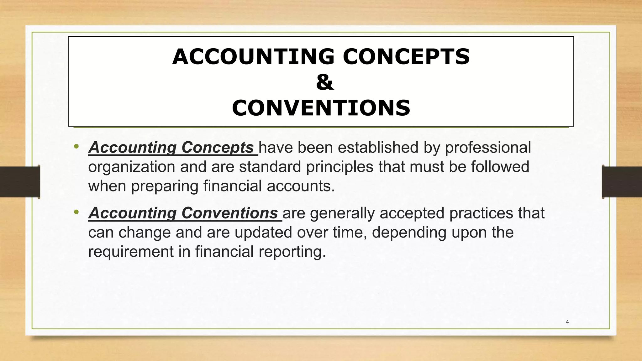 Accounting concept and convention | PPTX