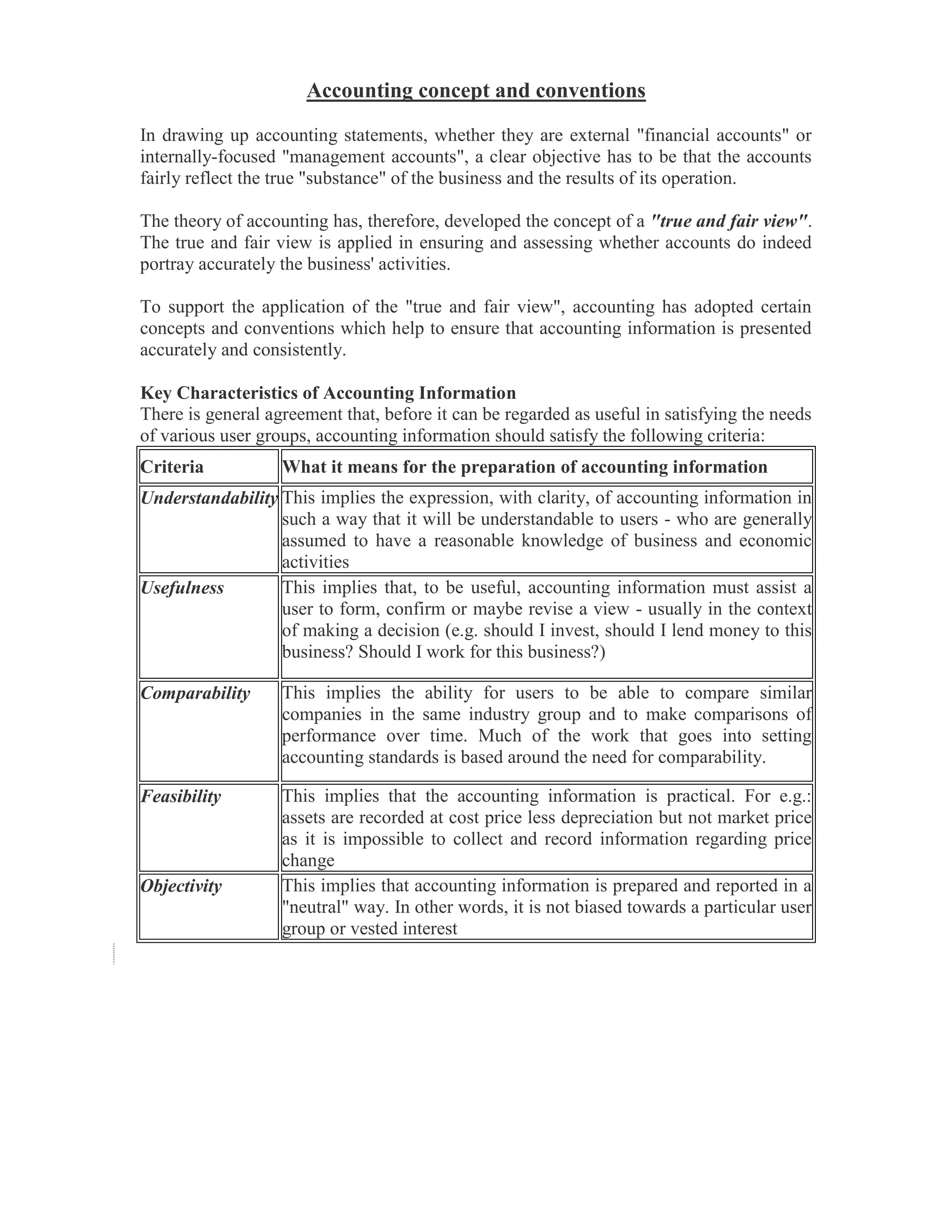 Accounting concept and conventions | PDF