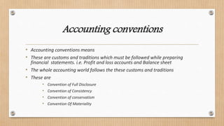 Accounting concept and conventions | PPTX