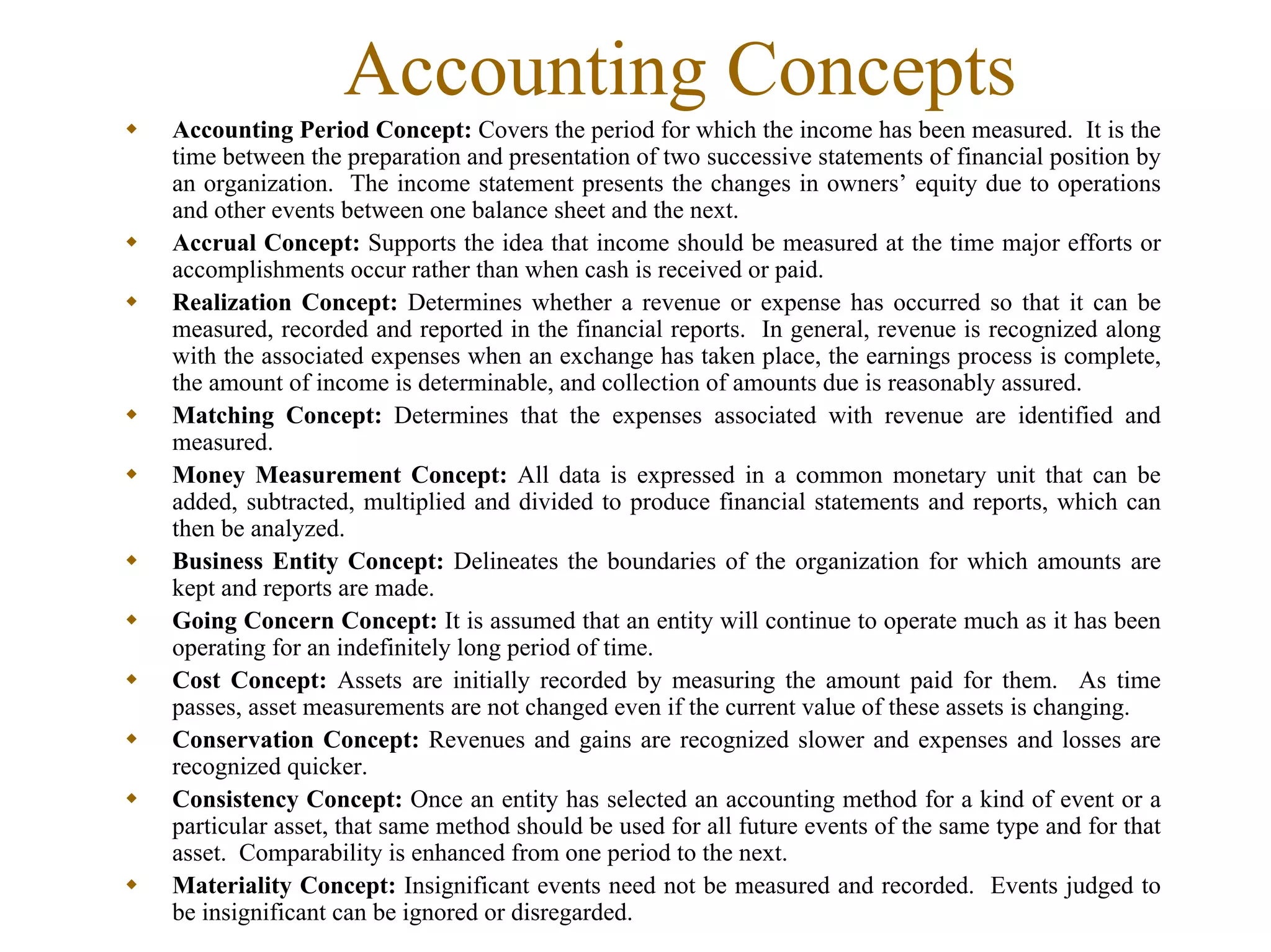 Accounting Concepts | PDF