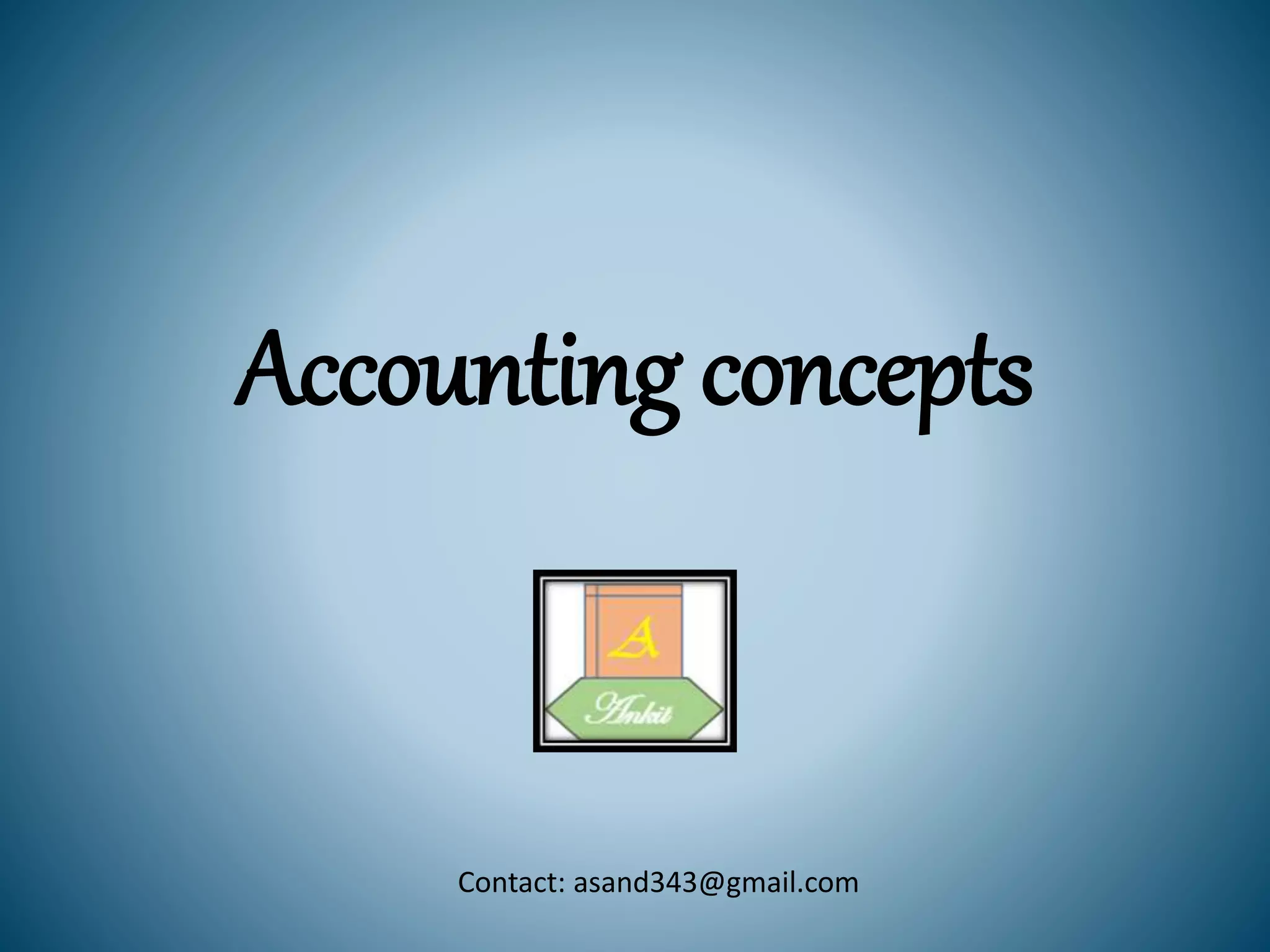 Accounting concepts | PPTX