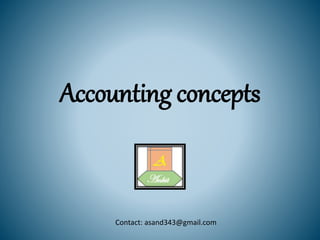 Accounting concepts | PPT