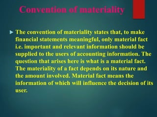 Accounting concepts and convention | PPTX