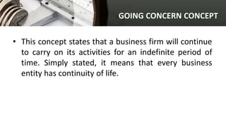 Accounting concepts and conventions | PPTX