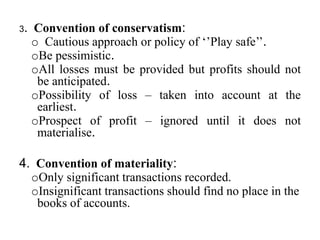 Accounting concepts and conventions | PPTX