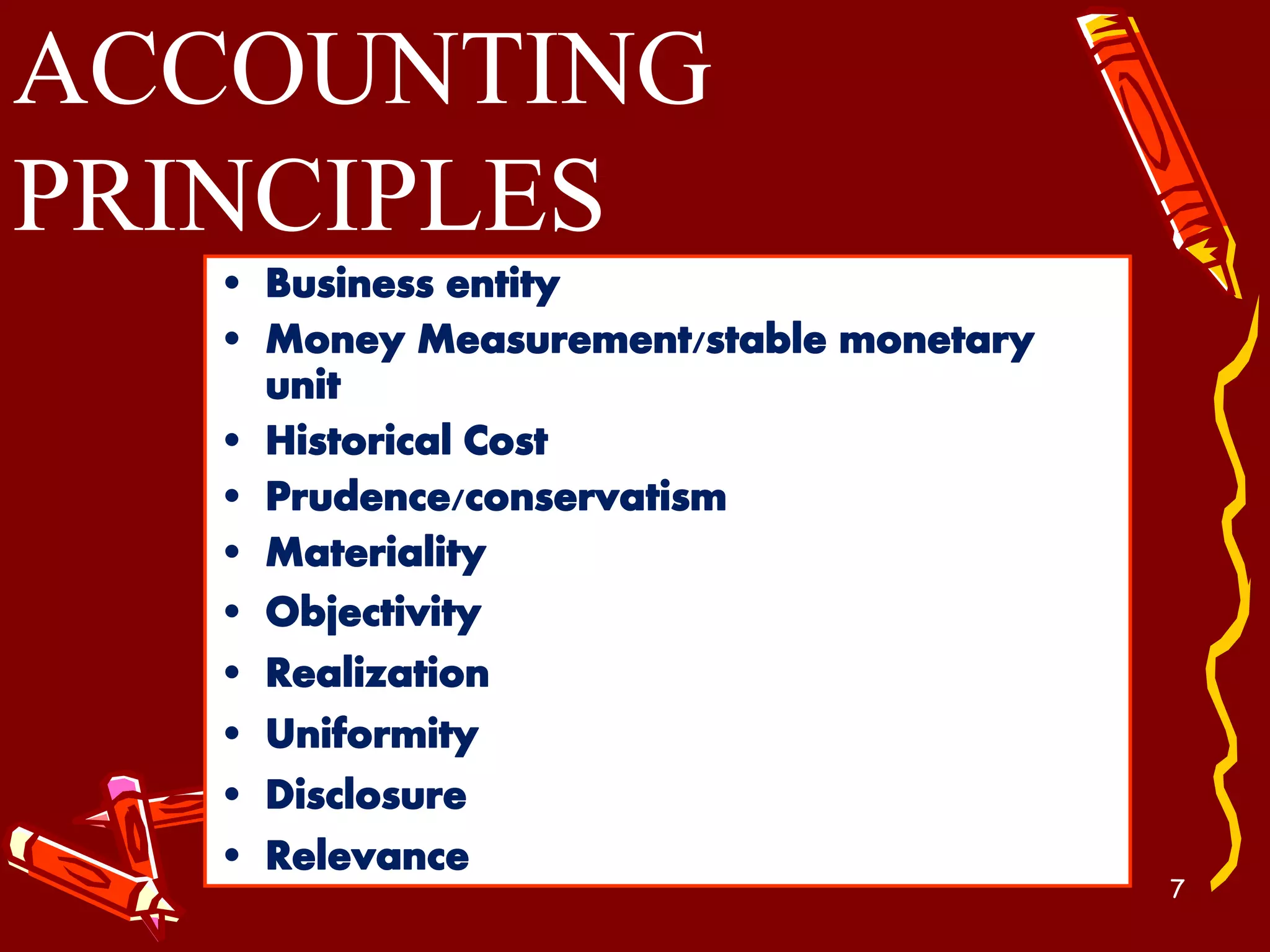 Accounting concepts and principles | PPTX
