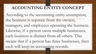 Accounting concepts and principles | PPTX | Stocks and Bonds | Personal ...