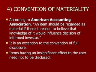 Accounting Concepts & Conventions | PPT