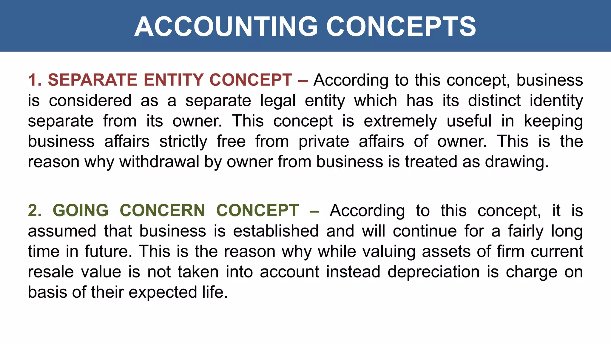 Accounting Concepts & Conventions | PPTX