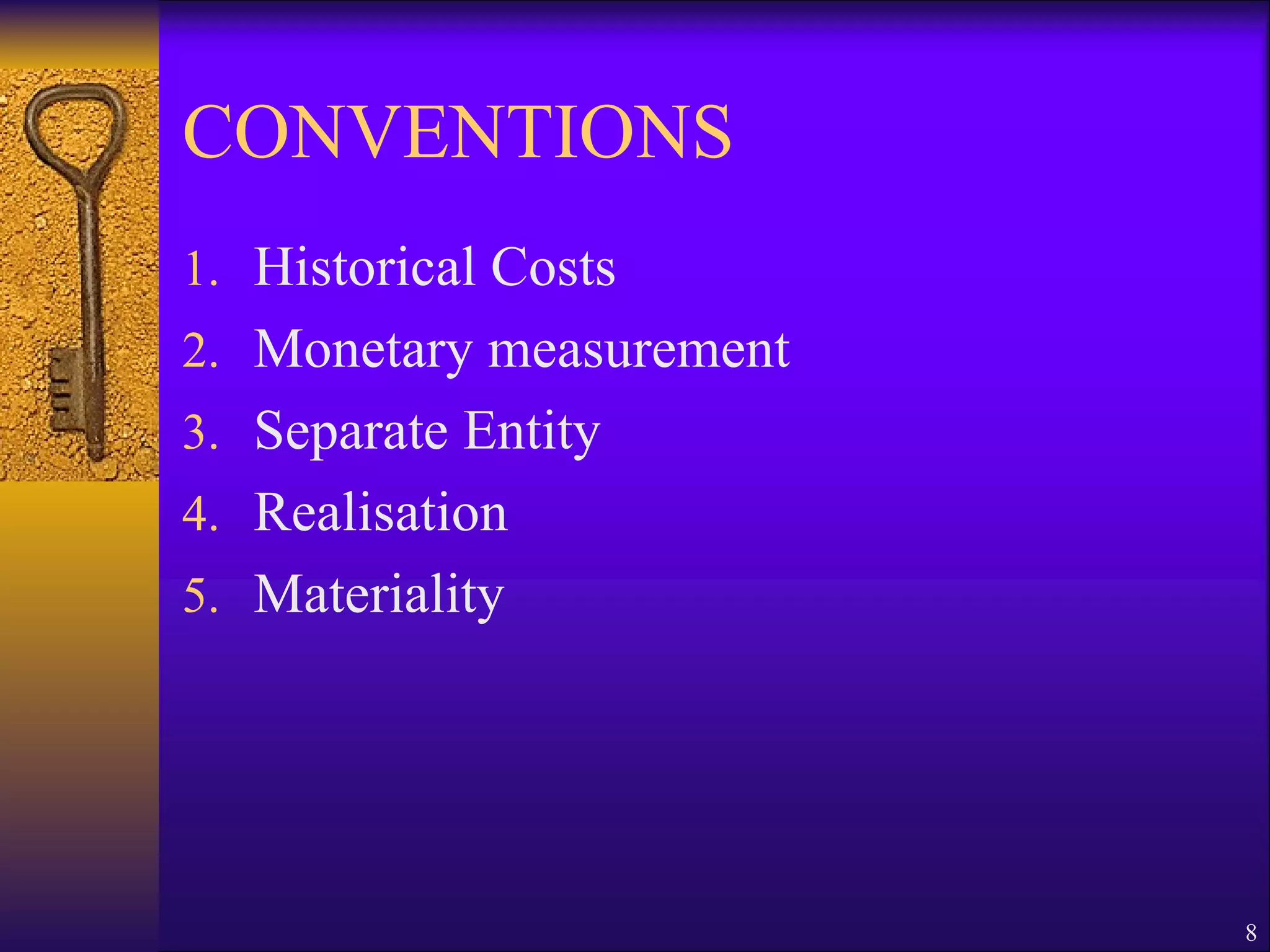 Accounting concepts conventions & principles | PPT Accounting concepts conventions & principles | PPT