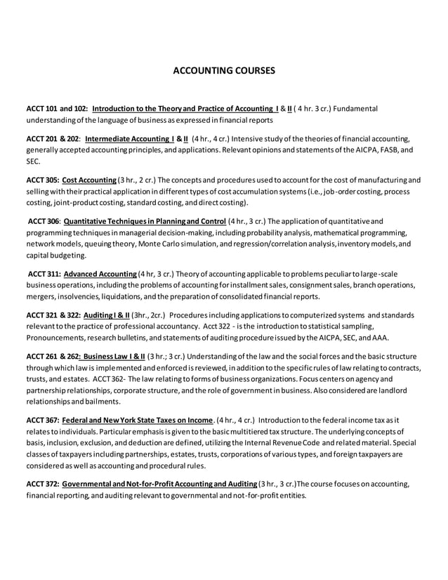 Accounting course | PDF