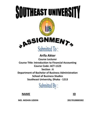 Accounting cover page | PDF