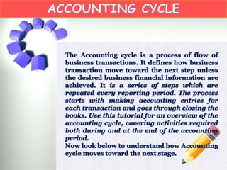 Accounting cycle | PPTX