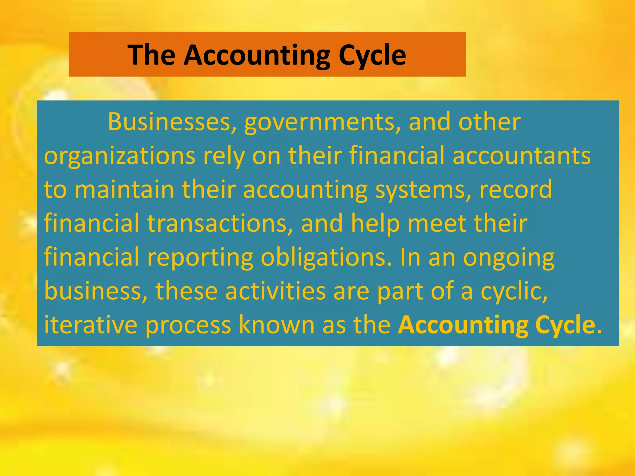 Accounting cycle | PPTX