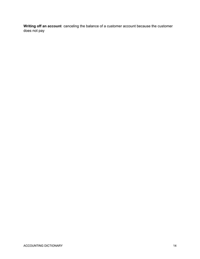 Accounting dictionary | PDF