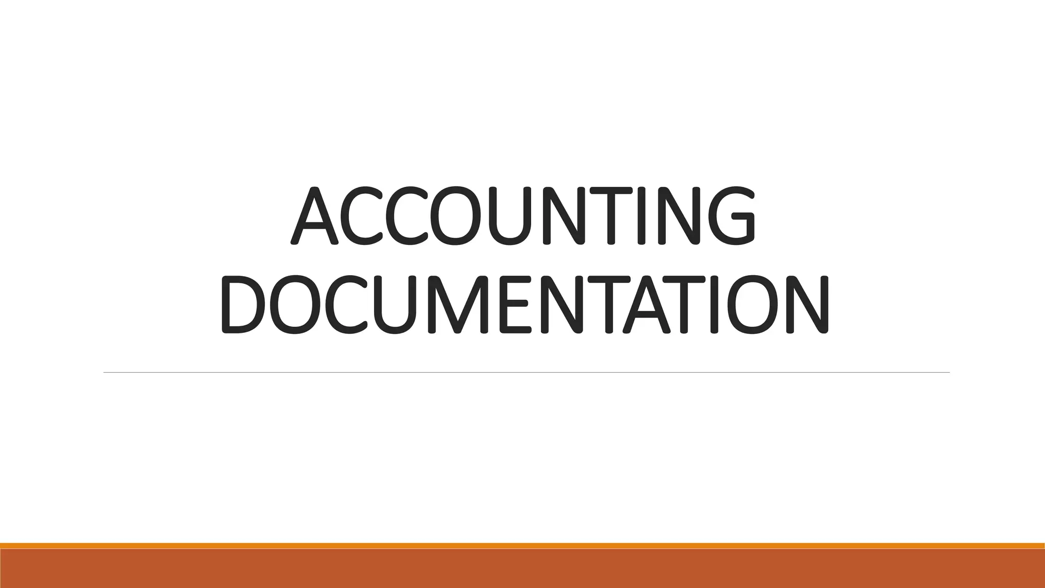 Accounting documents | PPTX