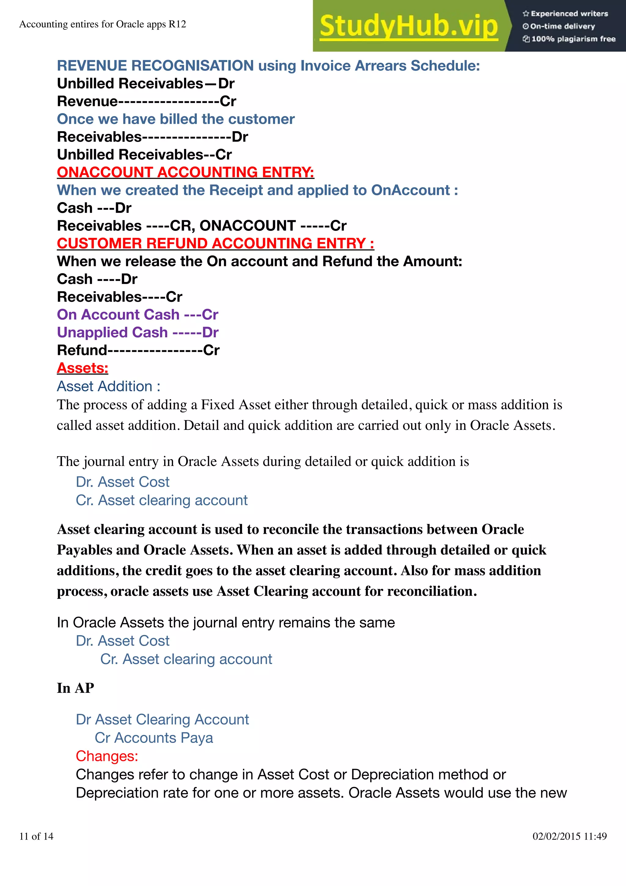Accounting Entires For Oracle Apps R12 | PDF