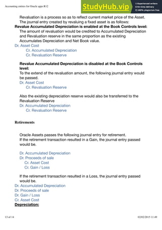 Accounting Entires For Oracle Apps R12 | PDF