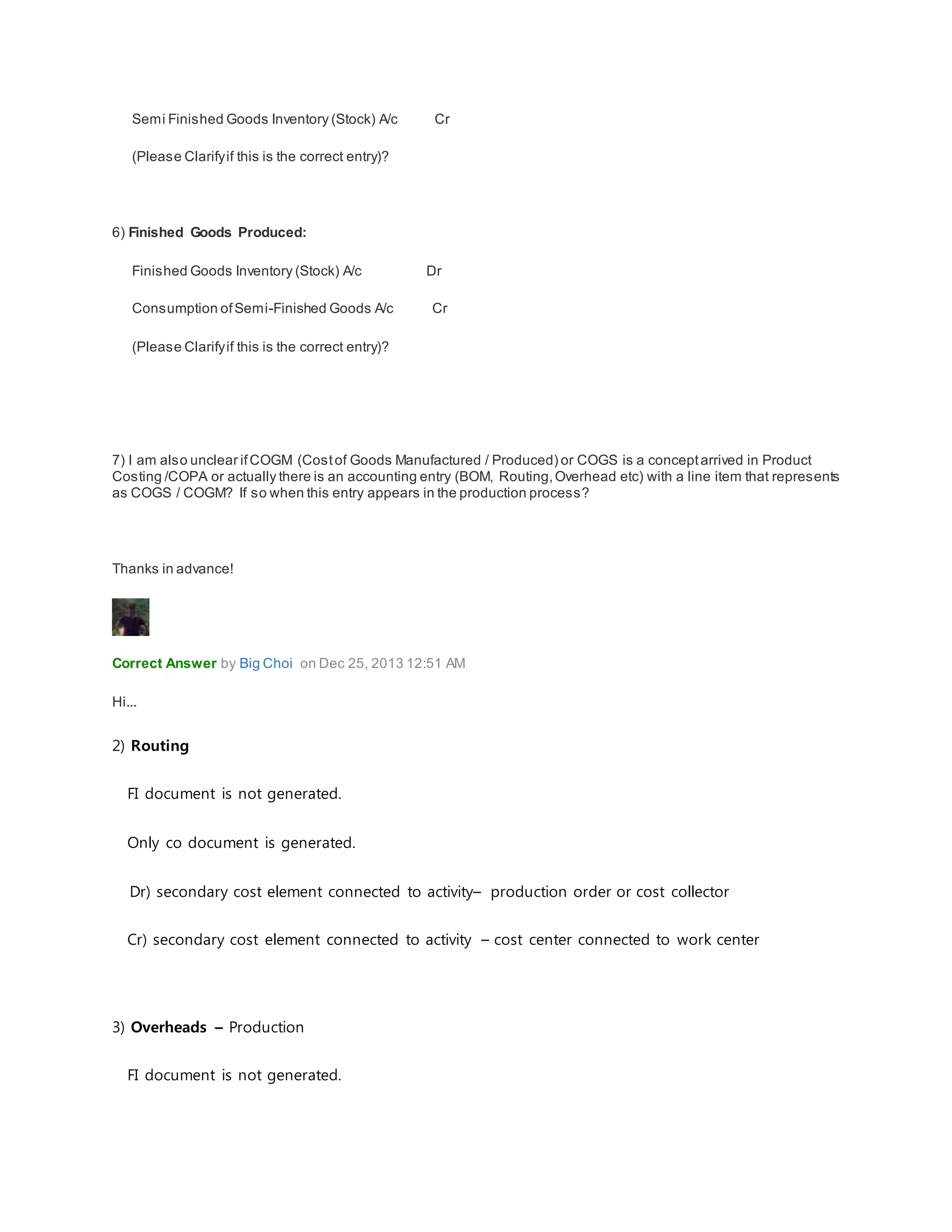 Accounting entries from production to finished stock | DOCX