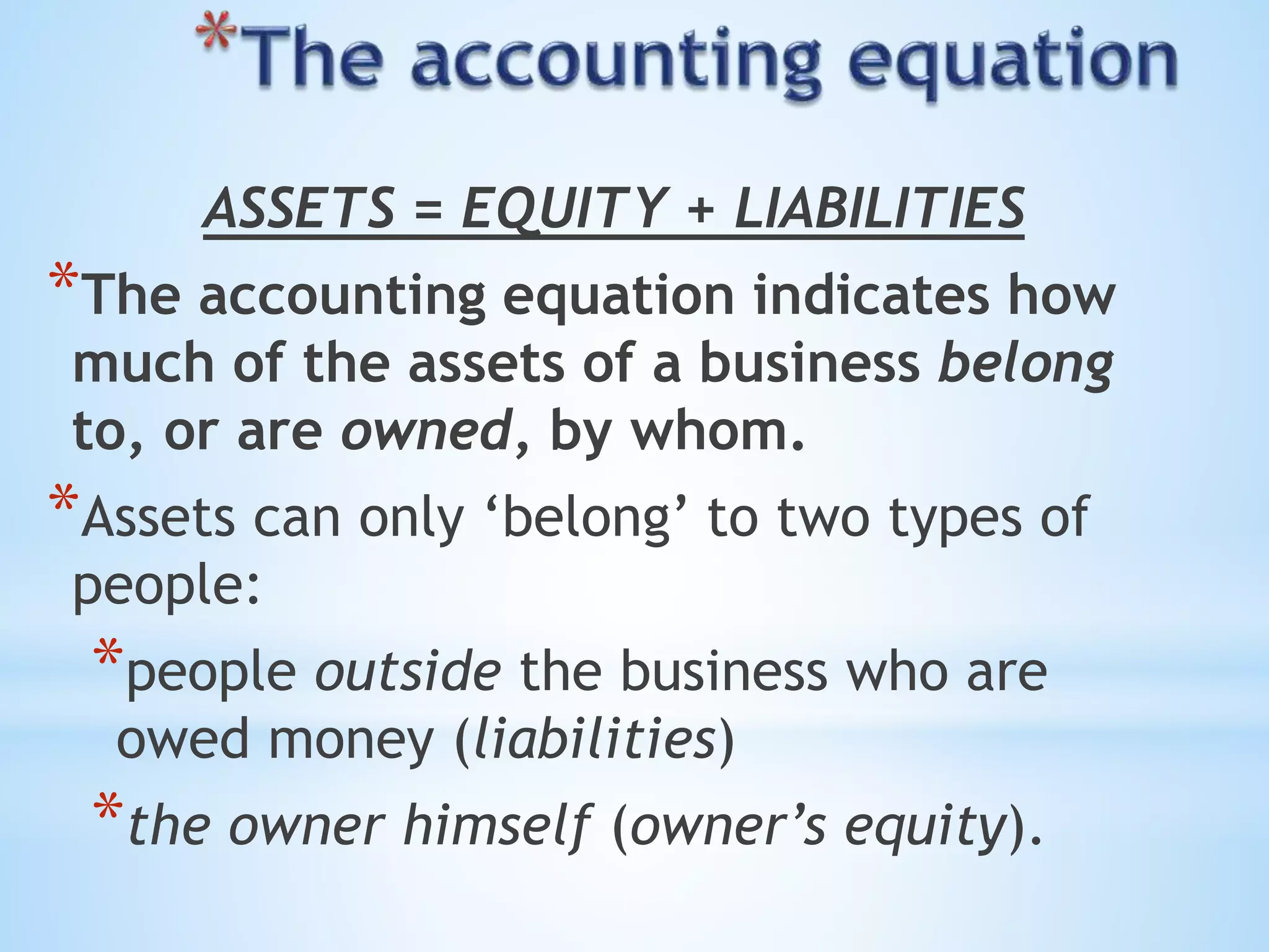 Accounting equation | PPTX
