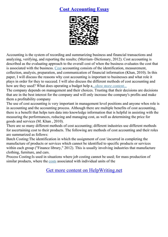 Accounting Essays | PDF