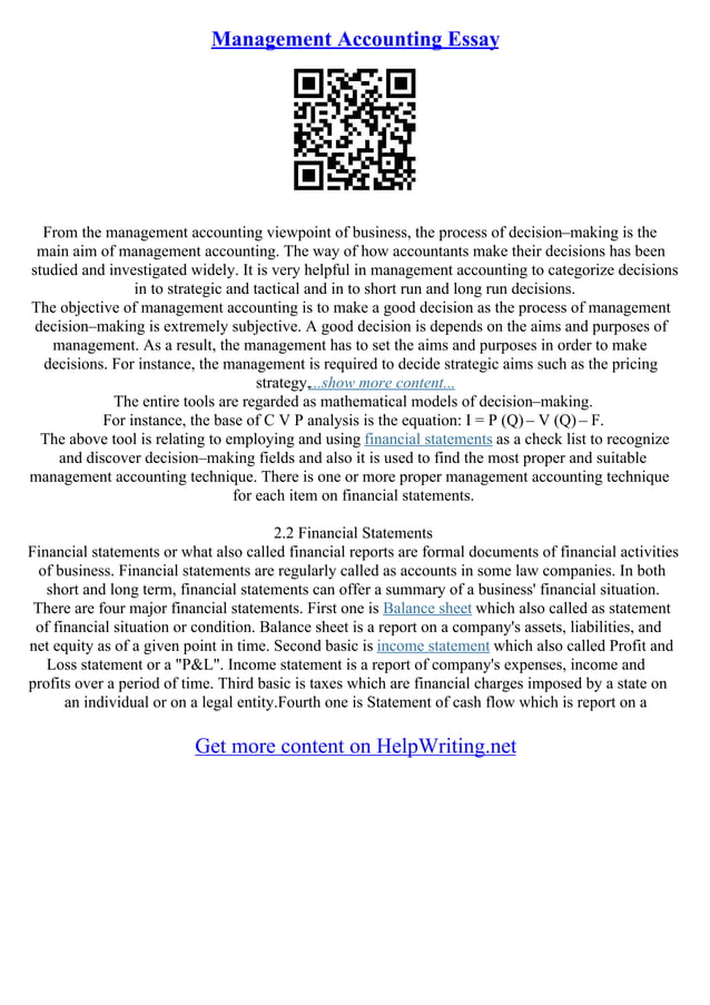 Accounting Essays | PDF