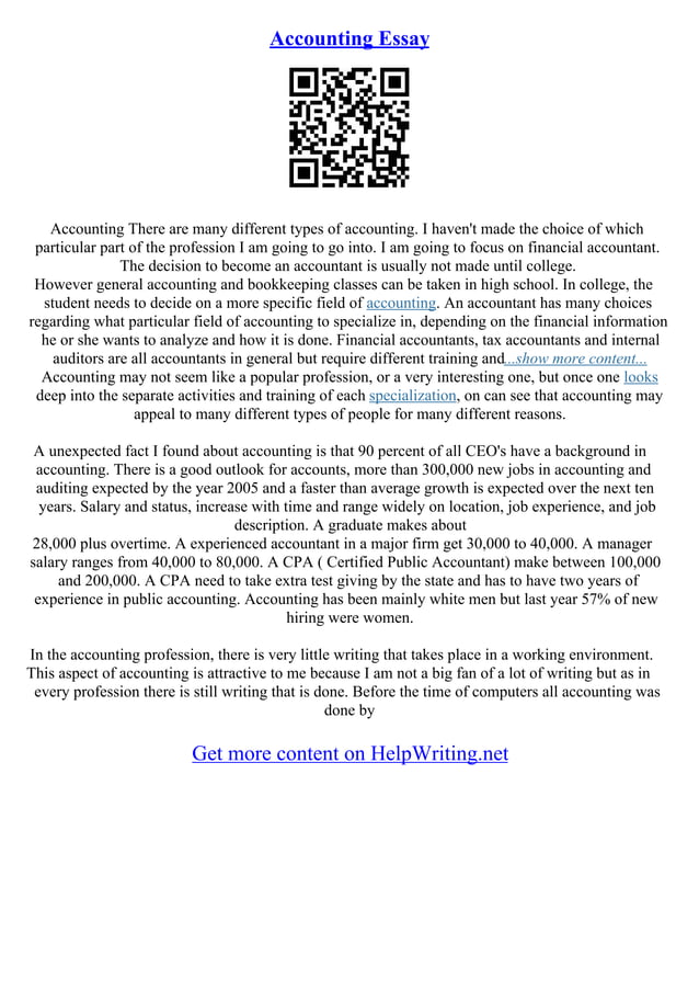 Accounting Essays | PDF