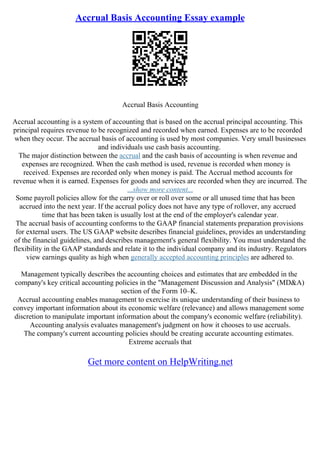 Accounting Essay Topics | PDF