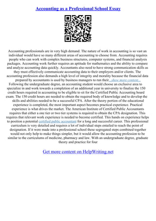 Accounting Essay Topics | PDF