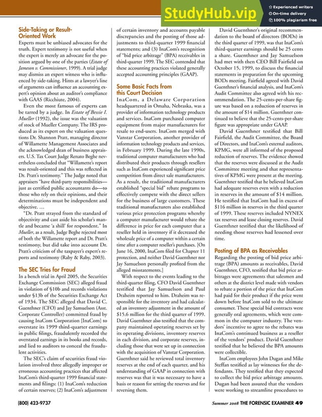 Accounting Expert Witnesses | PDF | Business Accounting & Finance ...