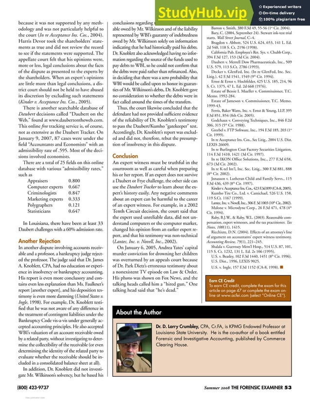 Accounting Expert Witnesses | PDF | Business Accounting & Finance ...