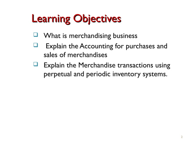Accounting for Merchandising business | PPT
