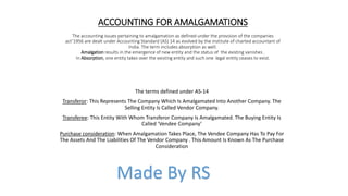 Accounting for Amalgamation, Absorption and External Reconstruction | PPTX