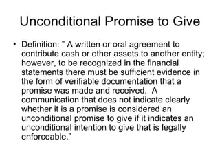 Accounting for contributions | PPT | Government Support and Welfare ...