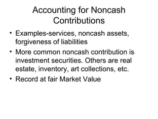 Accounting for contributions | PPT