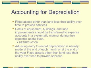 Accounting for Depreciation | PPT