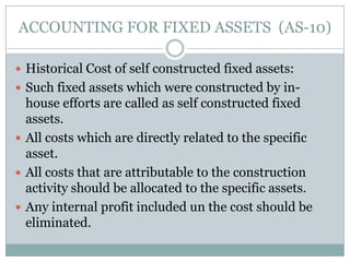Accounting for fixed assets (as 10) | PPTX