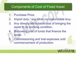Accounting for fixed assets | PDF