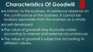 Accounting for goodwill | PPTX