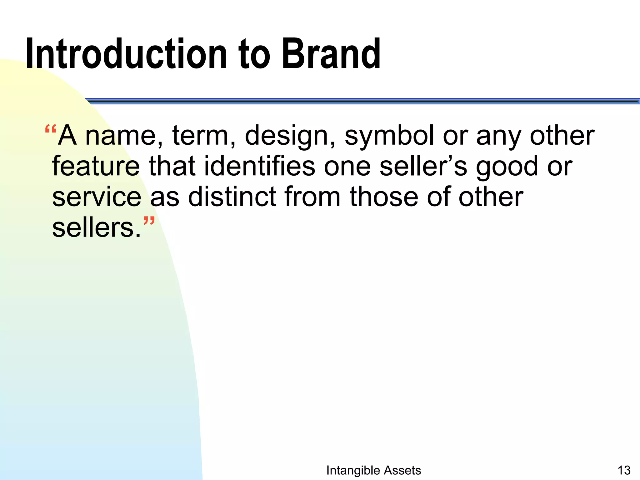 Accounting for intangibles | PPT