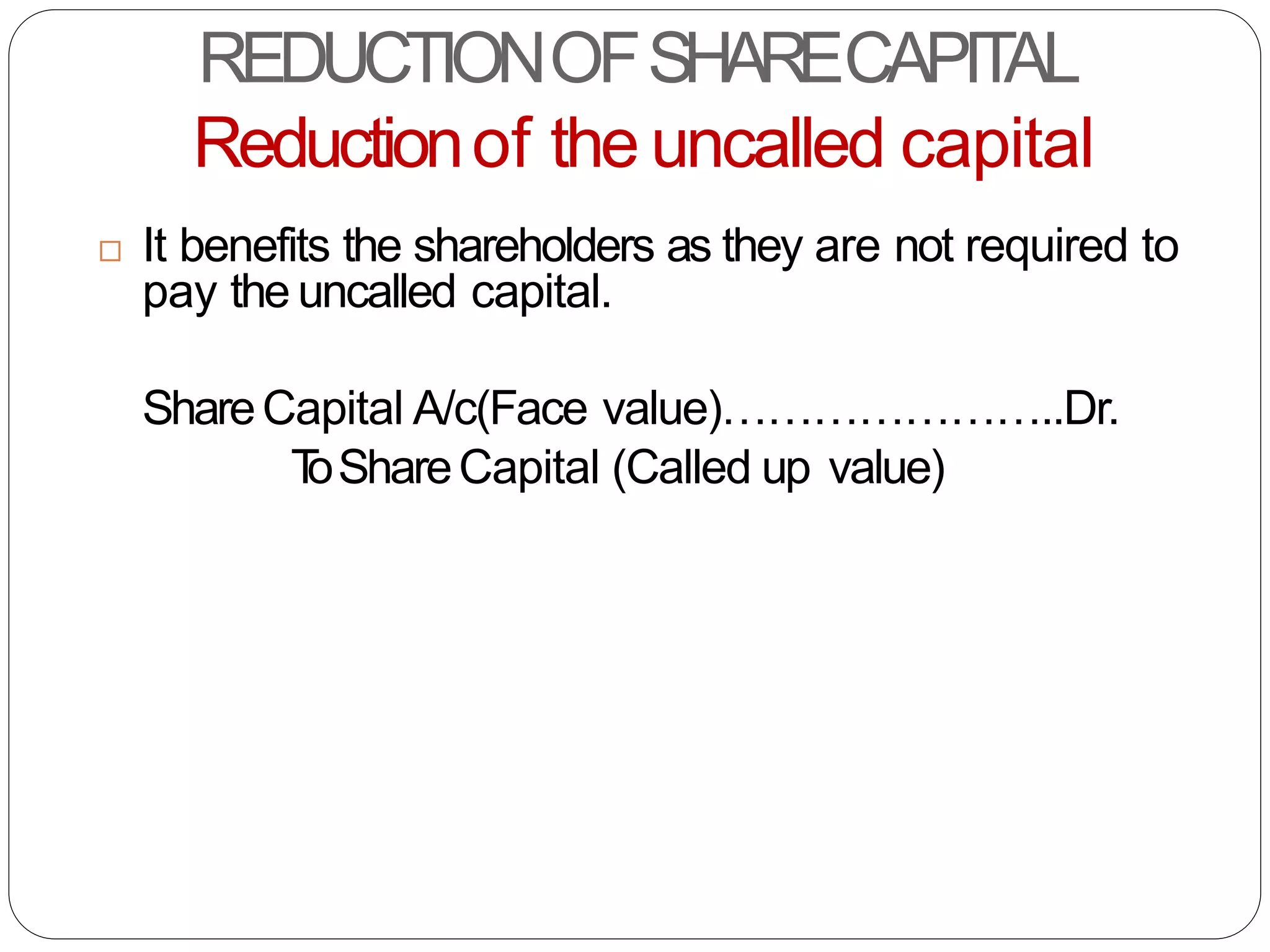 Accounting for internal reconstruction | PPTX