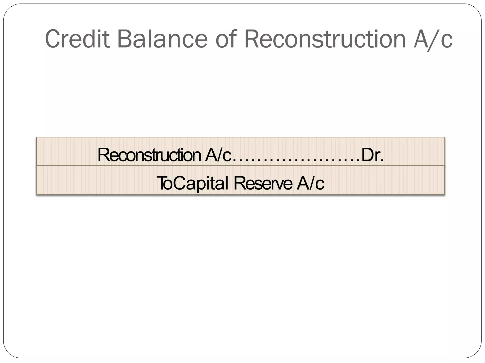 Accounting for internal reconstruction | PPTX