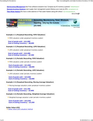 Accounting for inventories | PDF