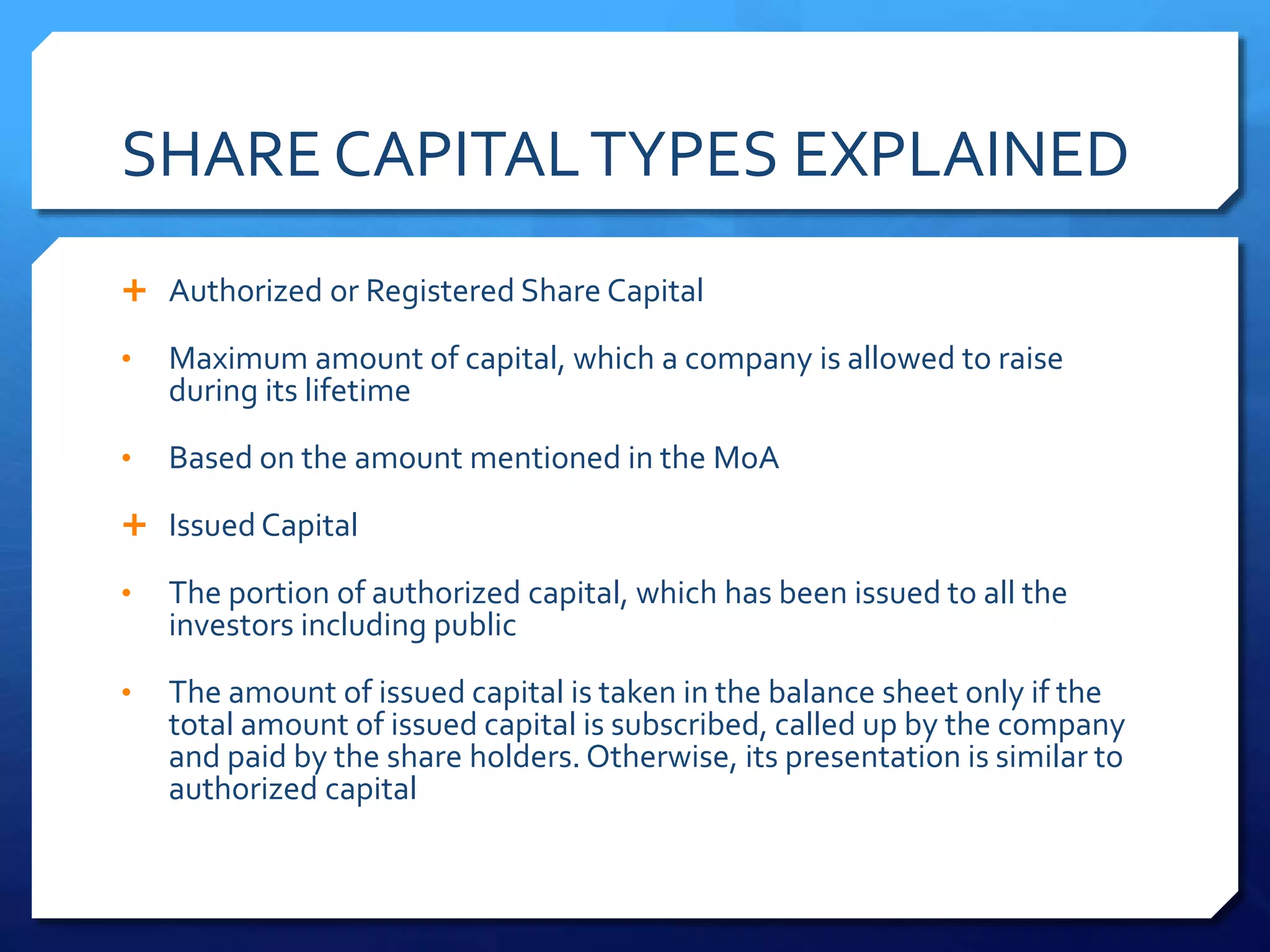 Accounting for issue of shares and loan notes | PPTX