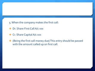 Accounting for issue of shares and loan notes | PPTX