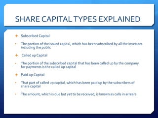 Accounting for issue of shares and loan notes | PPTX