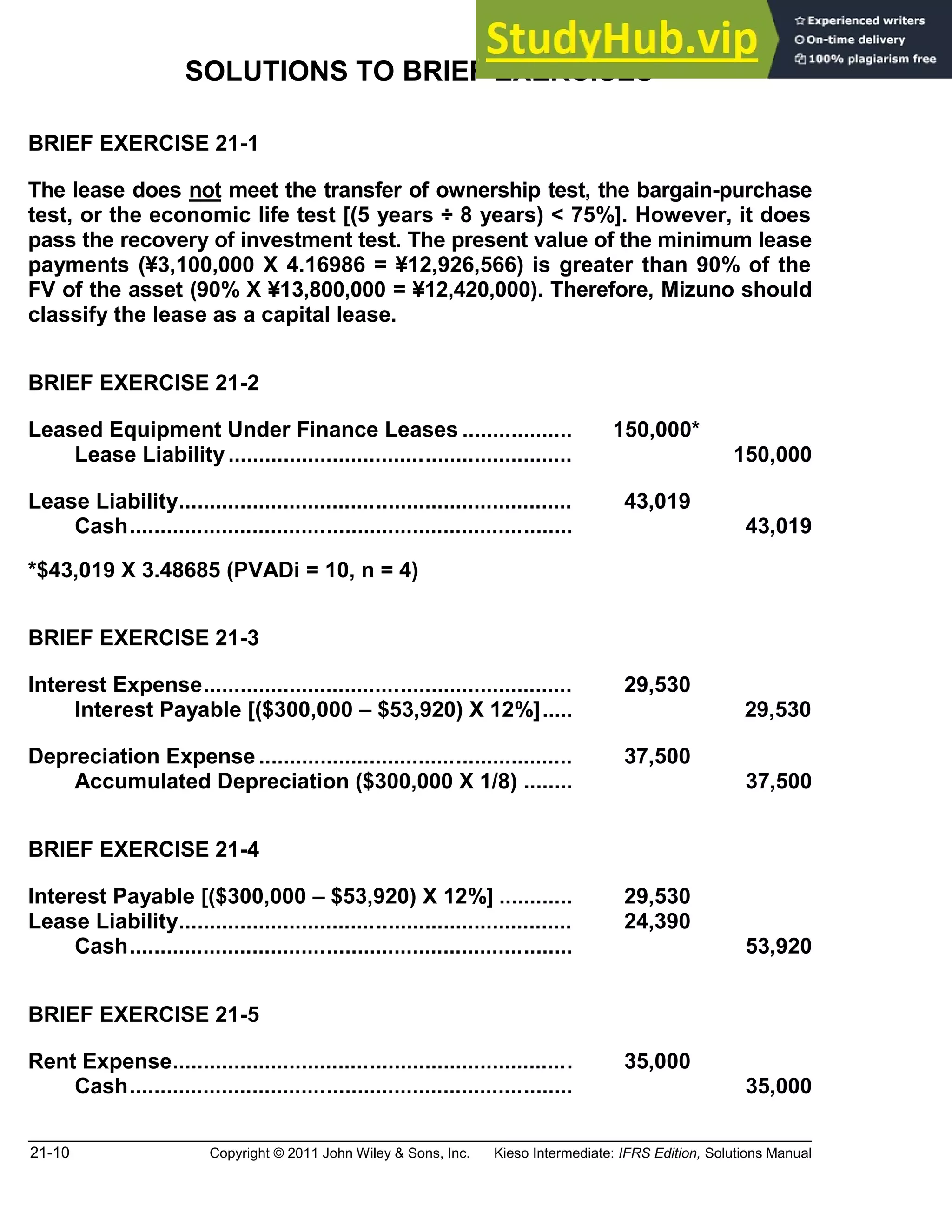 Accounting For Leases ASSIGNMENT CLASSIFICATION TABLE (BY TOPIC) Topics Questions Brief ...