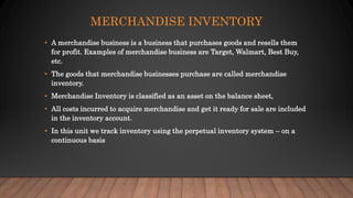 Accounting for merchandise business | PPTX